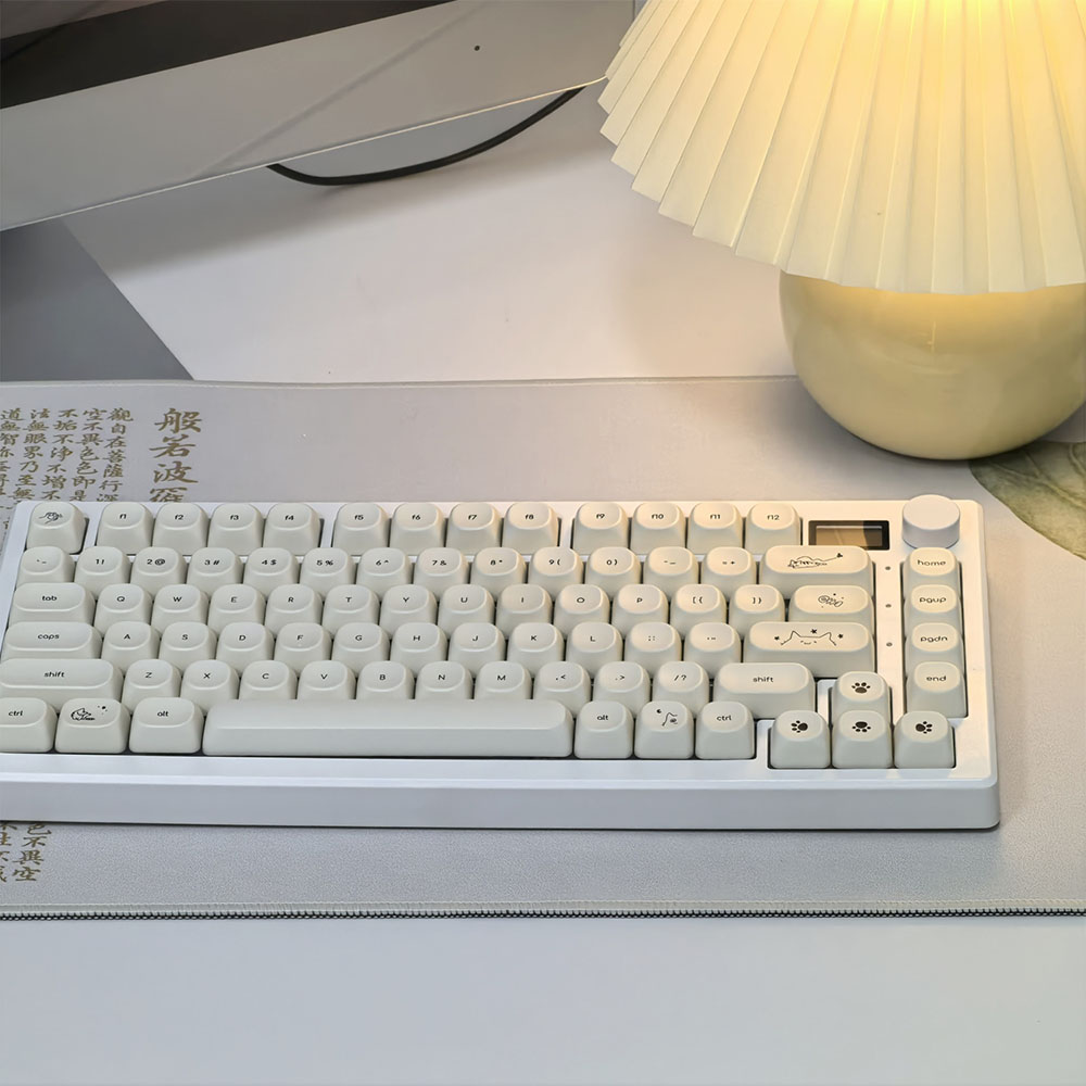 Milky Cat Keycap MOA Profile 124 Keys PBT Dye Sublimation Mechanical ...