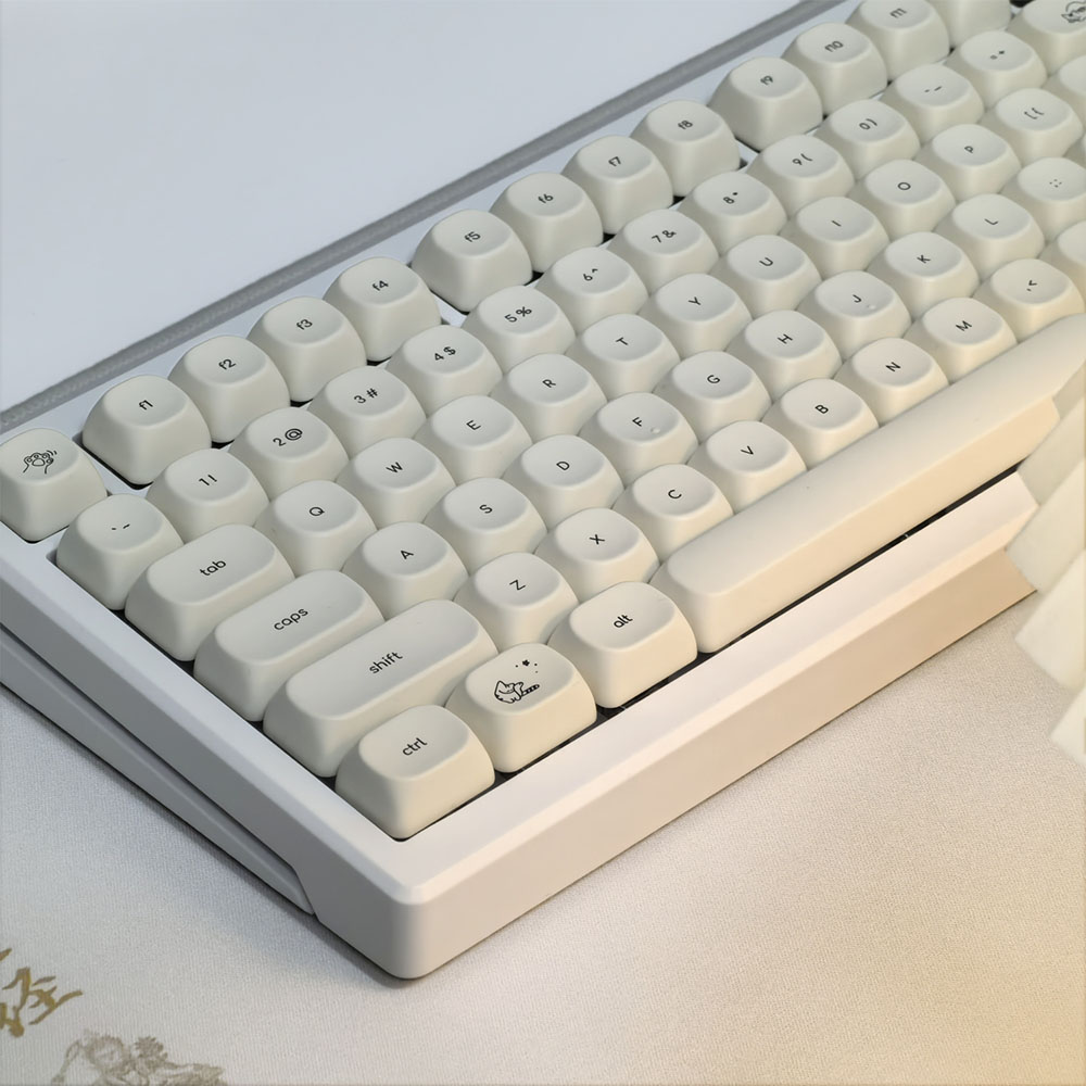 Milky Cat Keycap MOA Profile 124 Keys PBT Dye Sublimation Mechanical ...