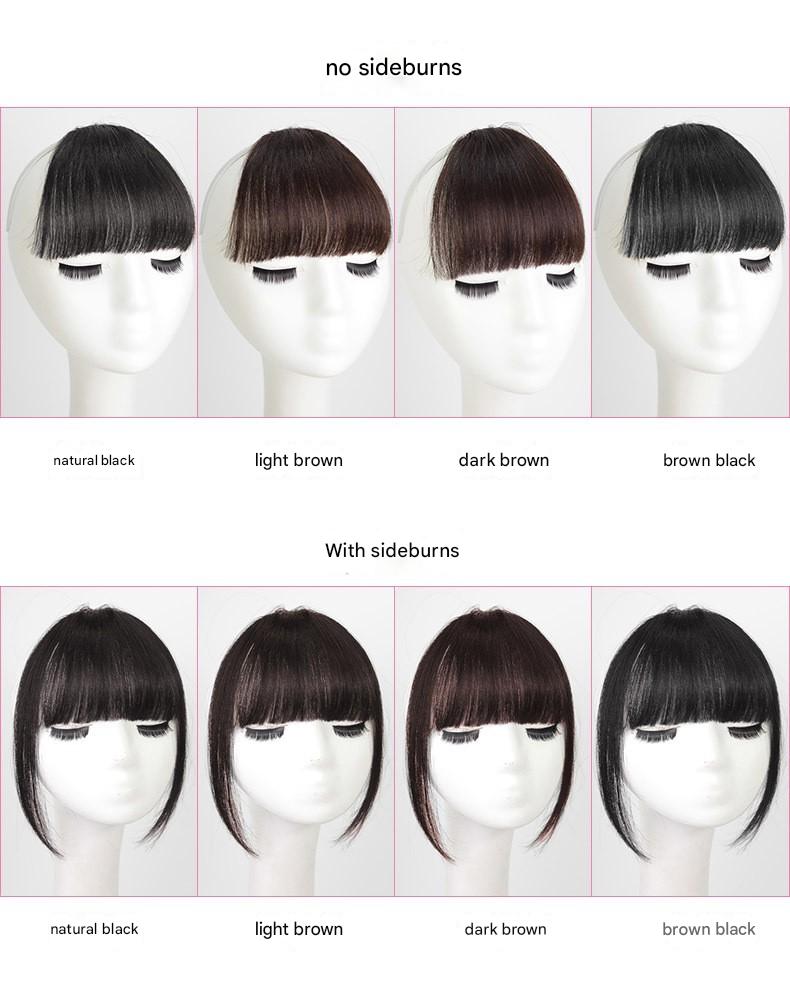 Natural-Looking Fake Bangs - Invisible Air Fringe Hairpiece for Women ...