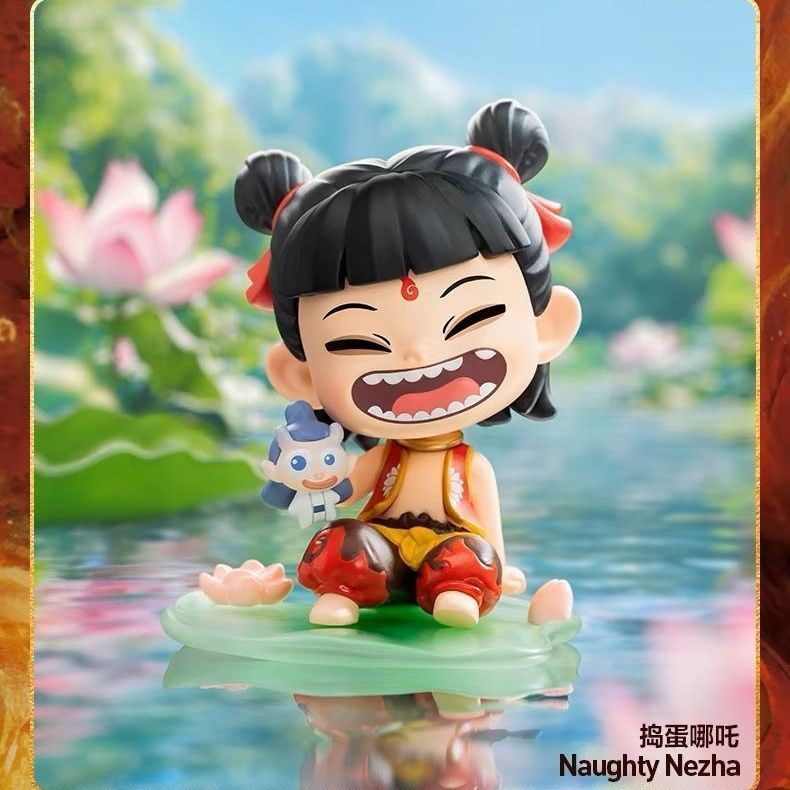 Genuine Pop Mart Nezha's Demon Boy Haunted Sea Natural Bond Series ...