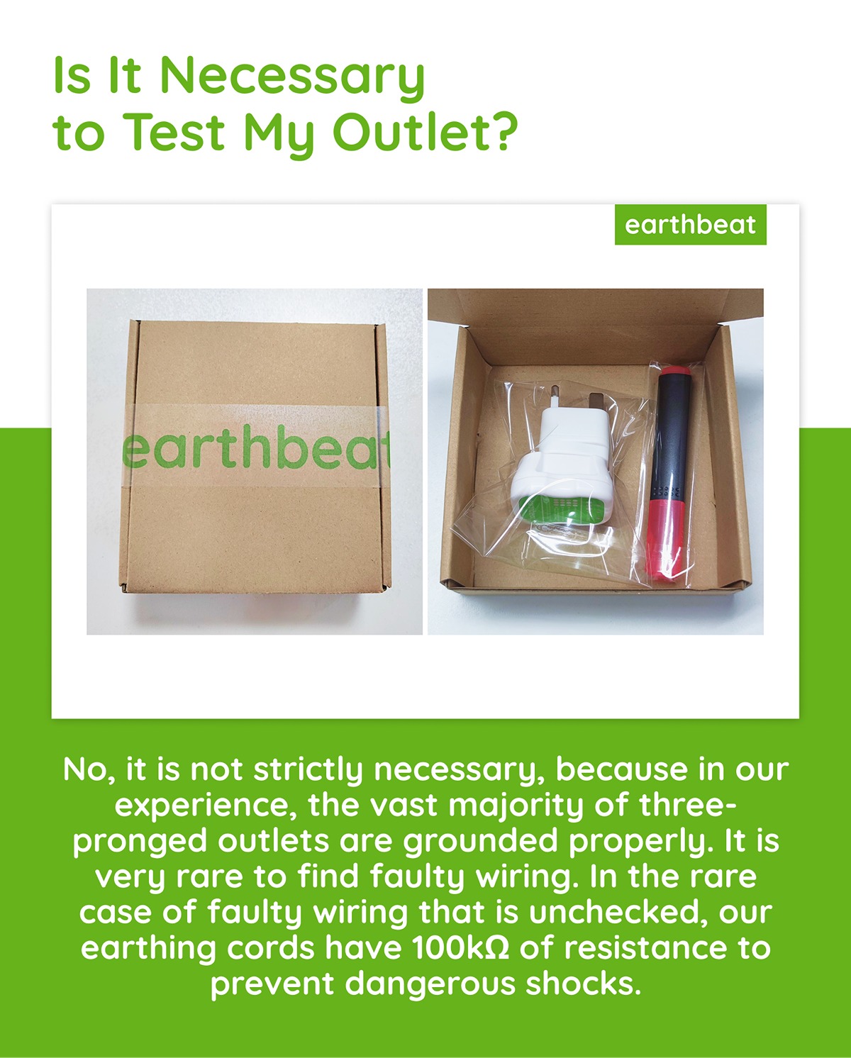 earthbeat Earthing Tester Kit. SG Adapter Included. Outlet Socket ...