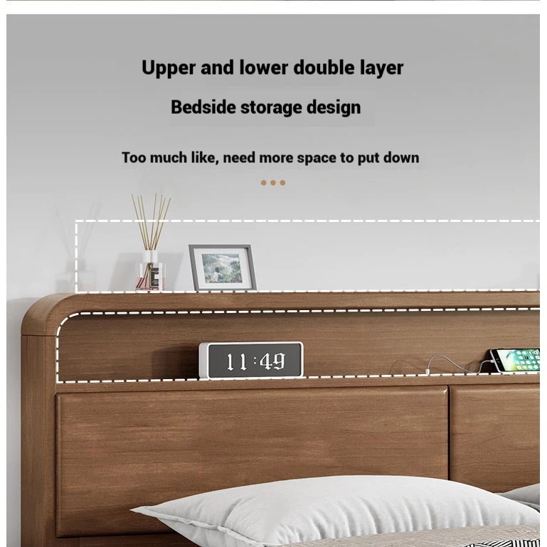 【Installation and delivery included】King/queen/single bed frame storage ...