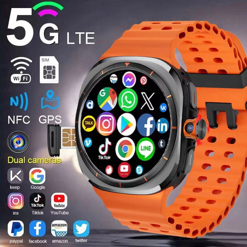 2025 Sim card Smartwatch U8 Ultra 4G/5G Cellular Card Smart Watch 3 ...