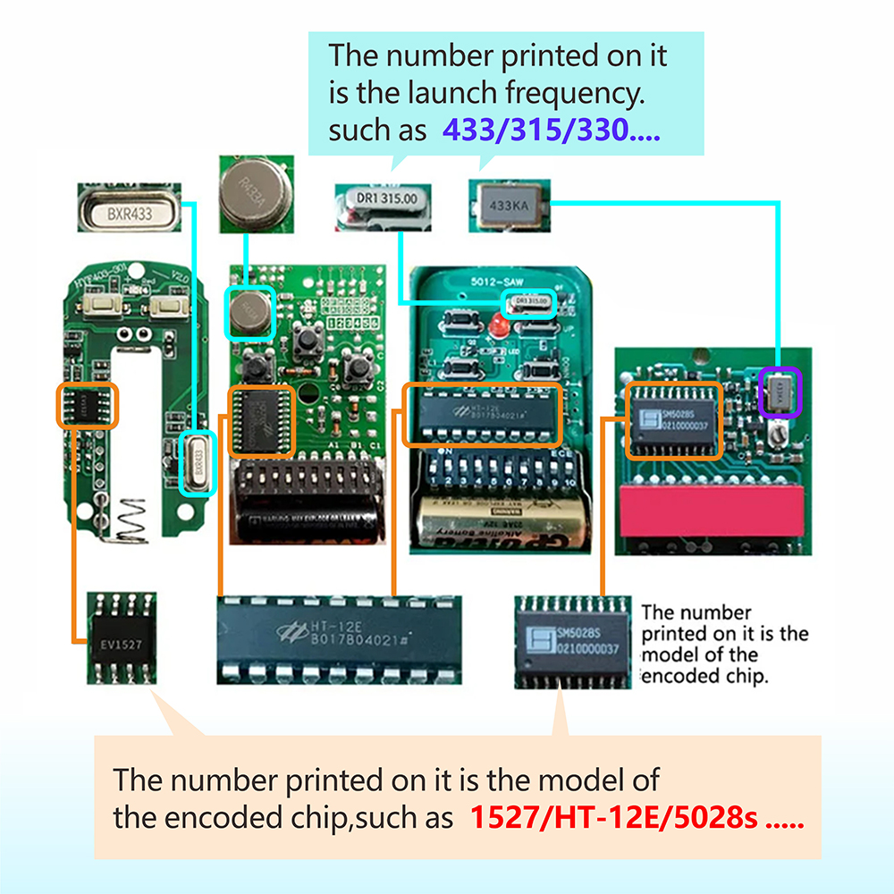 8 channel clone remote control, 8 buttons copy RF 315/330/390/433 ...