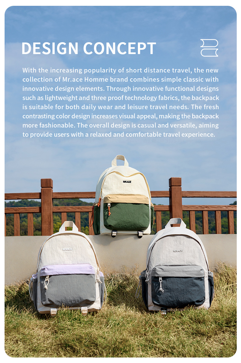 Mr.ace Homme 3285 Lightweight Outdoor Travel Backpack Waterproof Campus ...