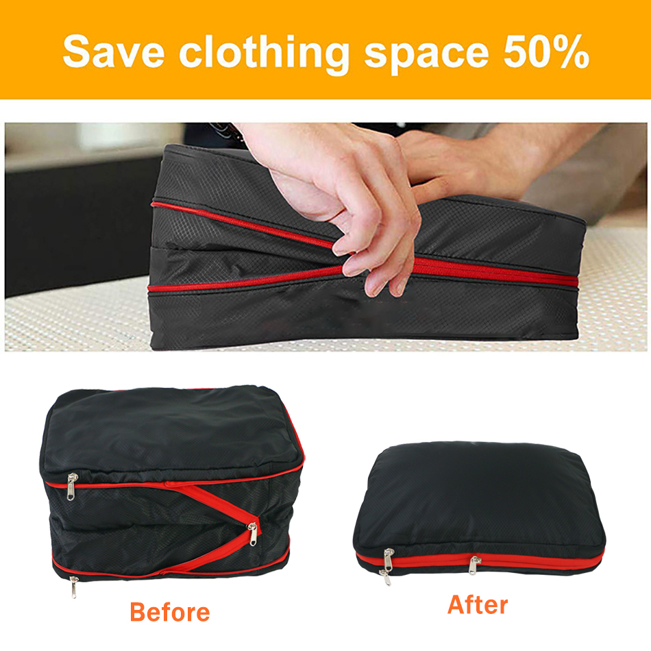 🔥SG stock🔥Double-layer Travel Compression Storage Bag Large-Capacity ...