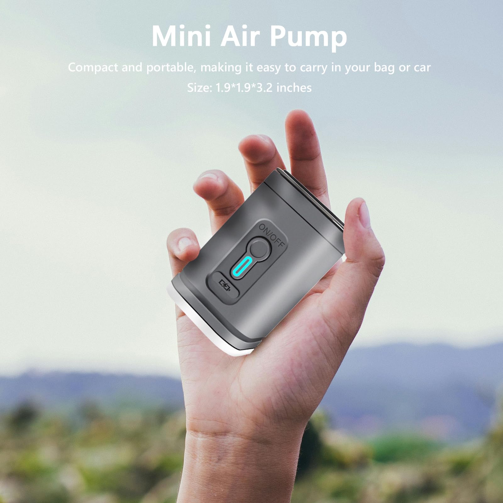 🔥SG stock🔥Portable Air Pump for Inflatables,Mini Electric Rechargeable ...