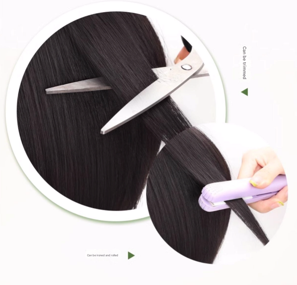 Korean Invisible Bangs Wig - 25cm Fluffy Hairpiece for Women, 8-Shaped ...
