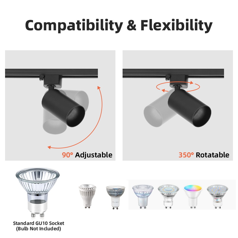 💡Replaceable Bulb💡 Gu10 Spotlight Track Light Led Ceiling Light Spot ...