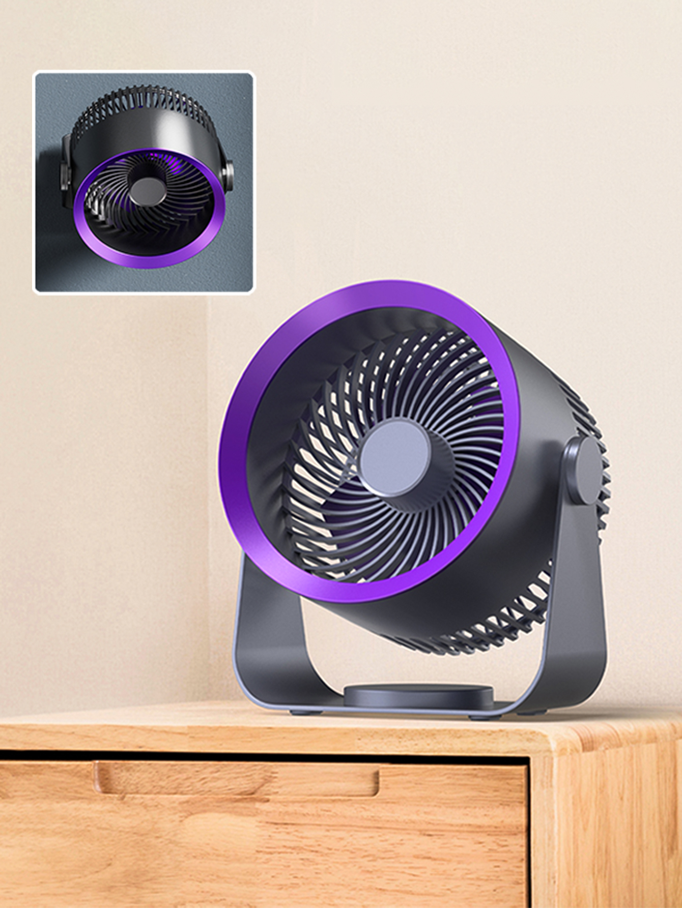 Home Desk fan wall fan multi angle with 4000 mAh Built-in Battery ...