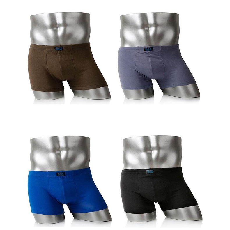 3PCS/Set Pure Cotton Leather Boxers Plus Size Men's Underwear Shorts ...