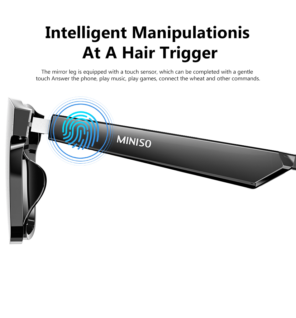 Miniso MG01 Multifunction Smart Music Sunglasses Open Ear Headset ...