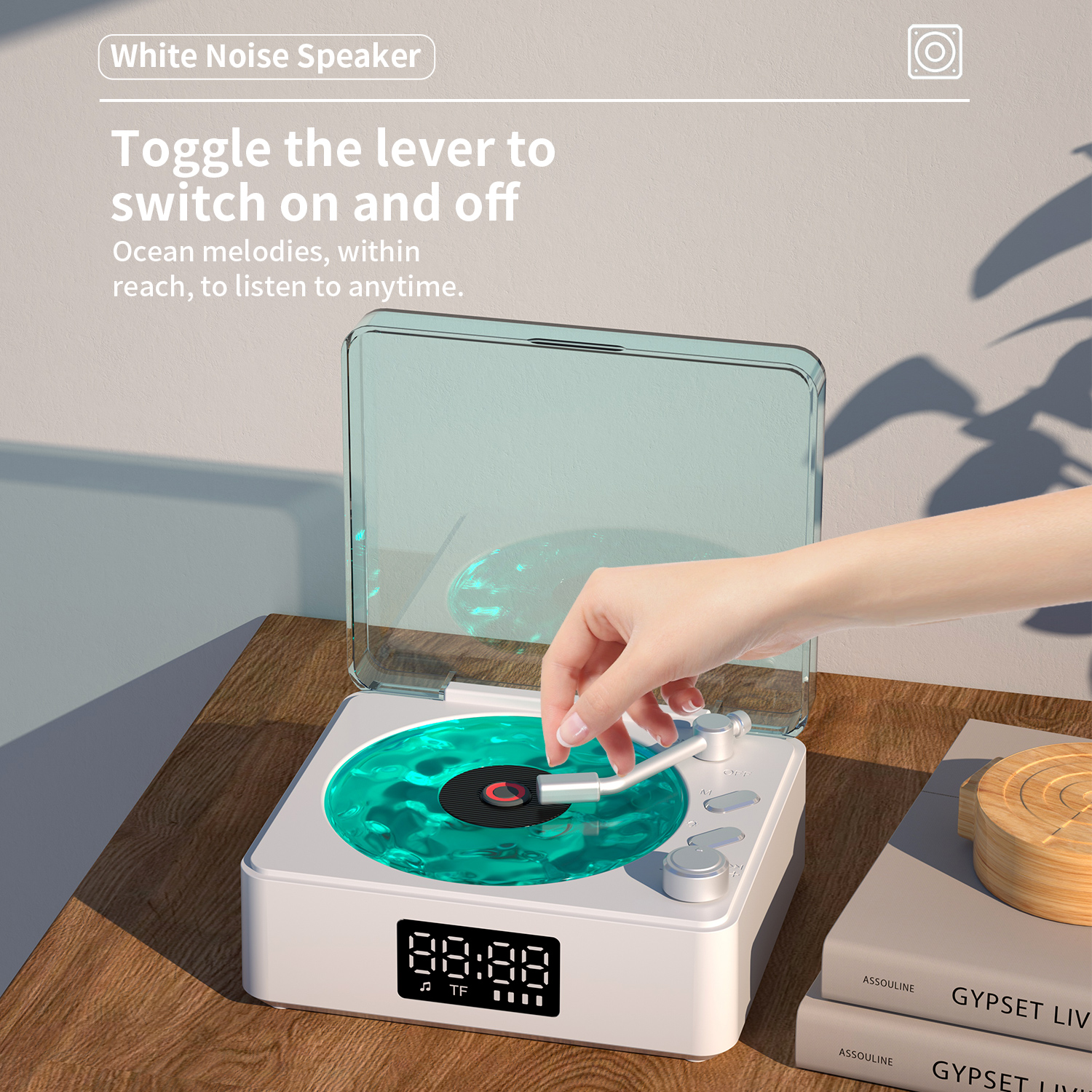 SG Local-NEW KAWOO White Noise Speaker with Ocean Sound, Desk Ornament ...