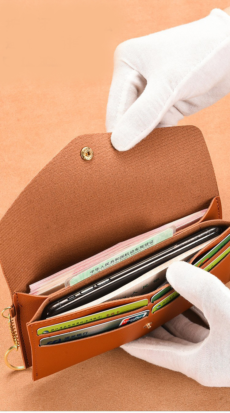 Slim Long Wallet Women's Soft Leather Phone Purse Minimalist Large ...