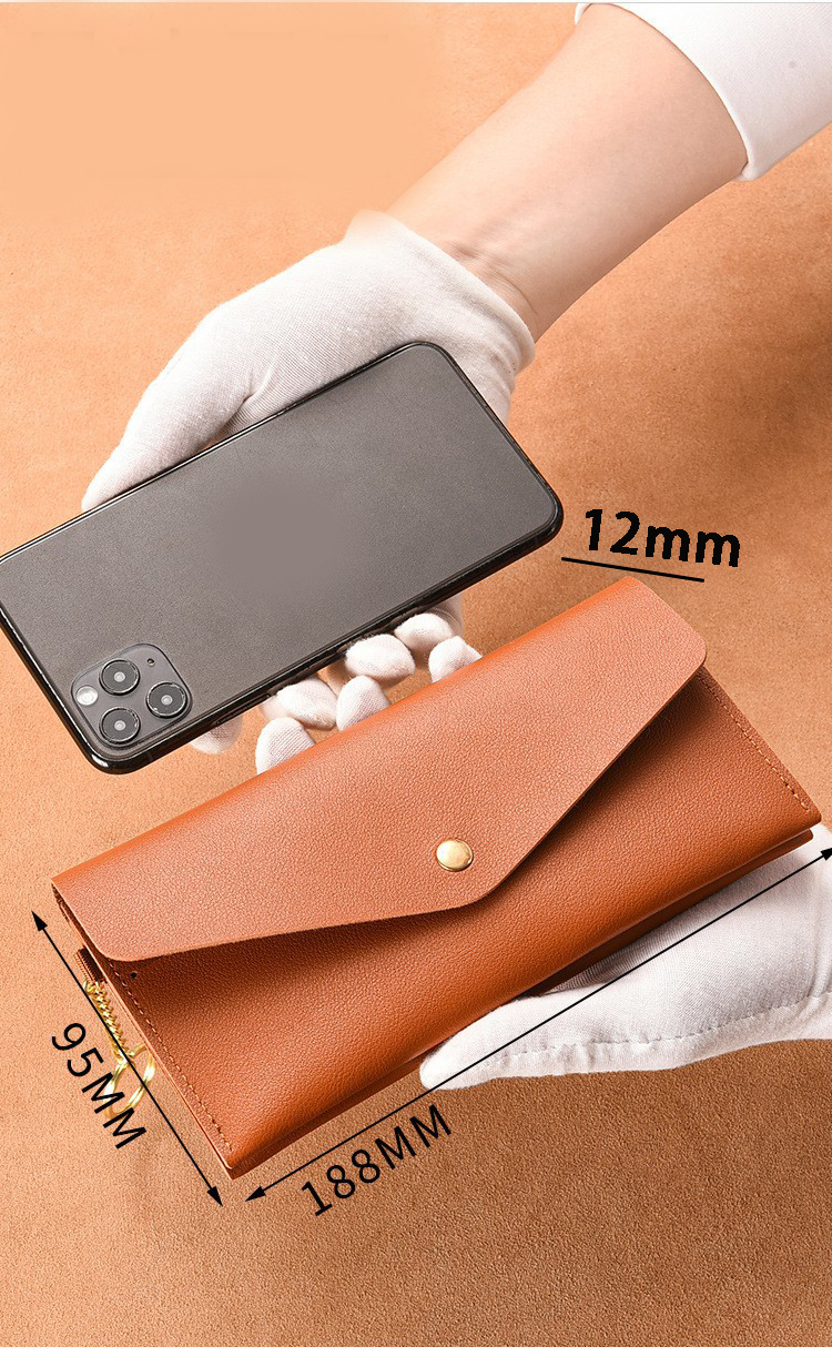 Slim Long Wallet Women's Soft Leather Phone Purse Minimalist Large ...