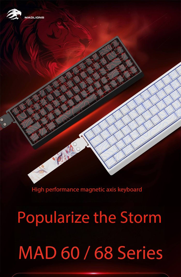 Madcatz MAD60/68 Pro esports Magnetic Axis Keyboard Games 0.125ms Ultra ...