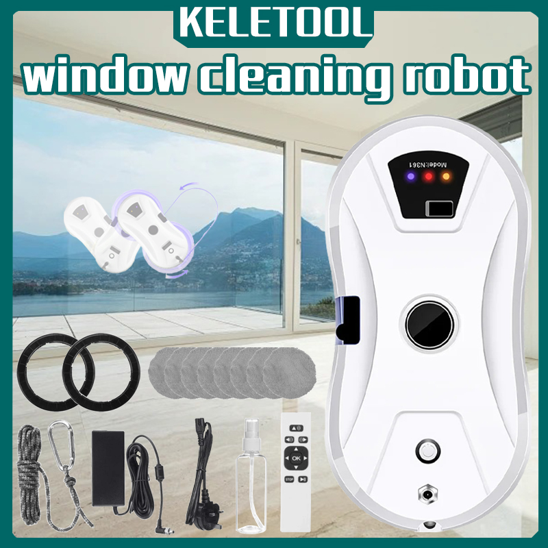 8600Pa Suction Automatic Window Cleaning Robot Vacuum Window cleaner ...