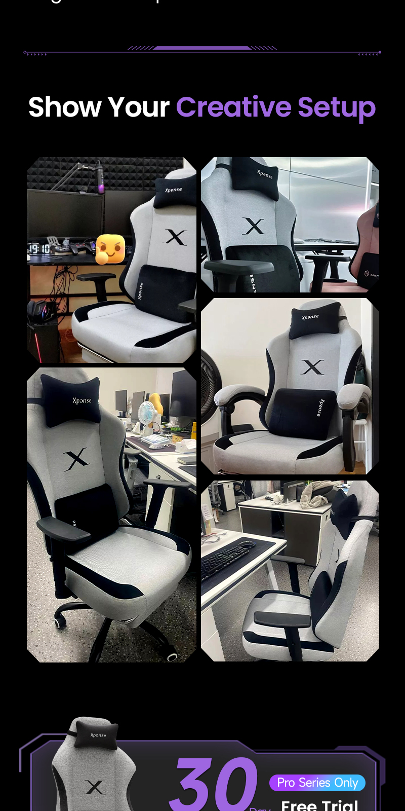 Xpanse Xnova Gaming Chair Steel leg Office Chair Adjustable Ergonomic ...