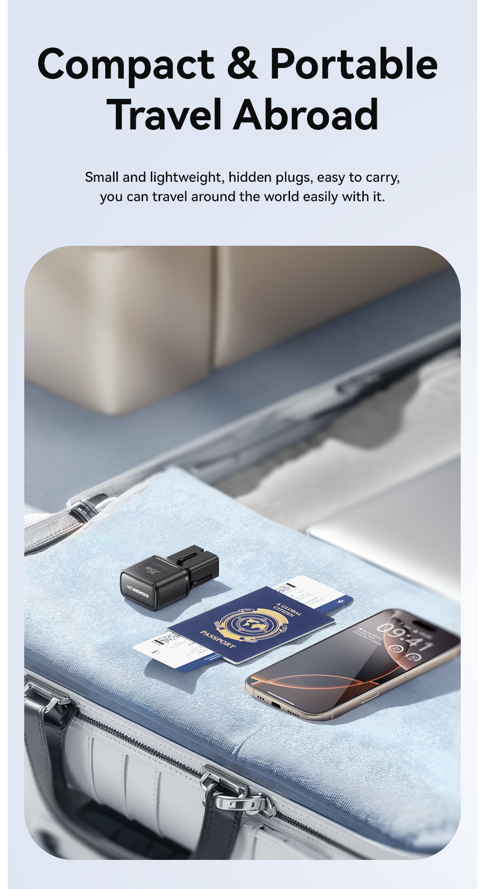 Essager GAN Universal Travel Adapter with USB+Type C Charger Plug ...