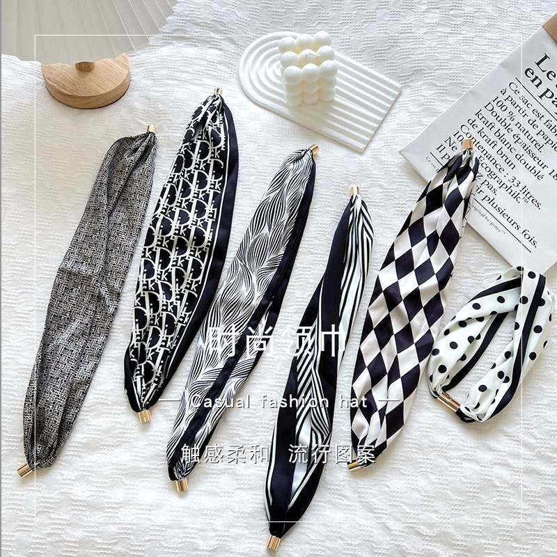 [Ready Stock] Hot Sale Magnetic Buckle Silk Scarf Korean Version Small ...