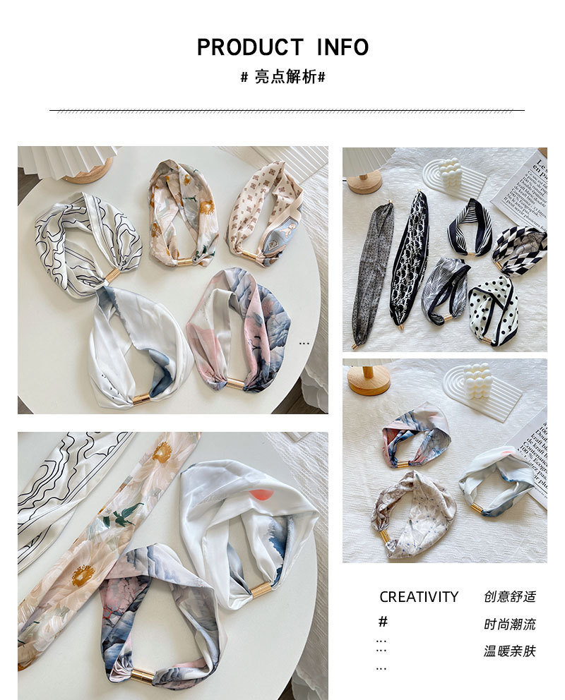 [Ready Stock] Hot Sale Magnetic Buckle Silk Scarf Korean Version Small ...