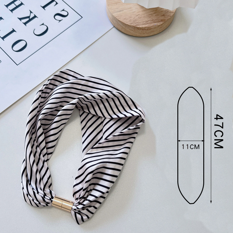 [Ready Stock] Hot Sale Magnetic Buckle Silk Scarf Korean Version Small ...