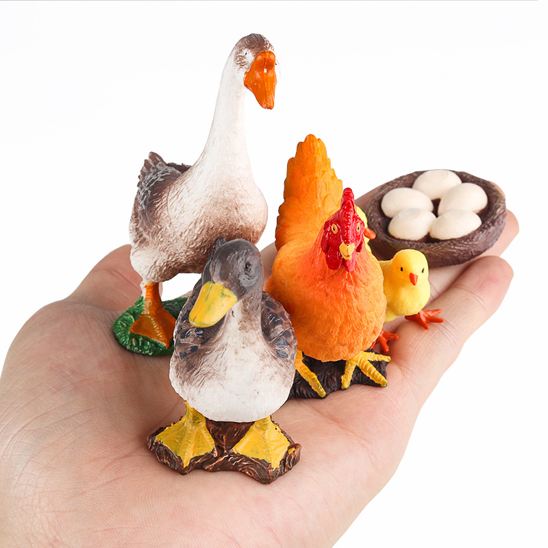 Children cognitive animal simulation model poultry hen duck goose gives ...