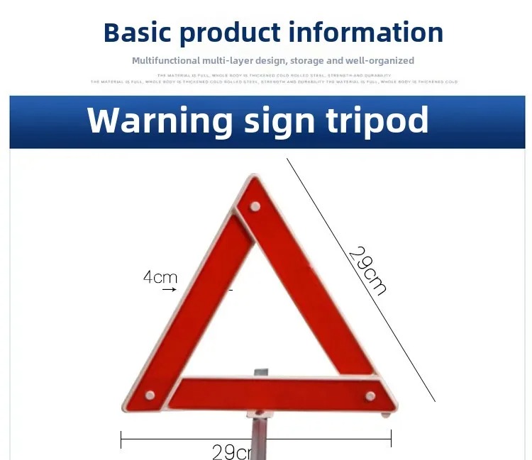 2025 Foldable Reflective Safety Triangle – Car Emergency Warning Stand ...
