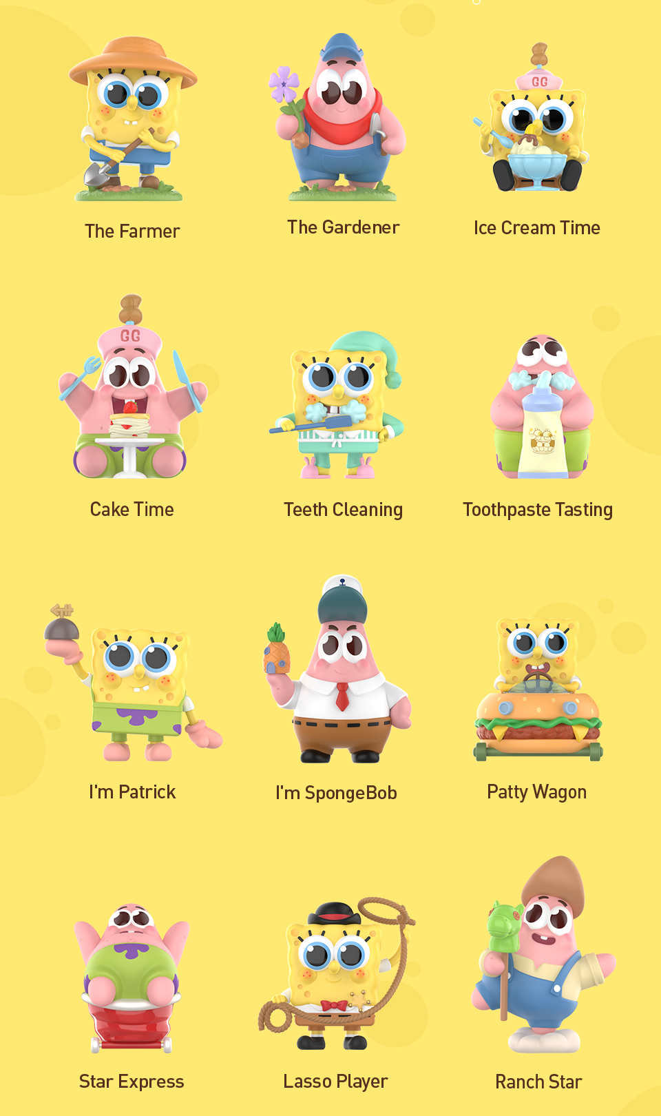 POP MART SpongeBob Best Friends Series Blind Box Action Toys Figure ...