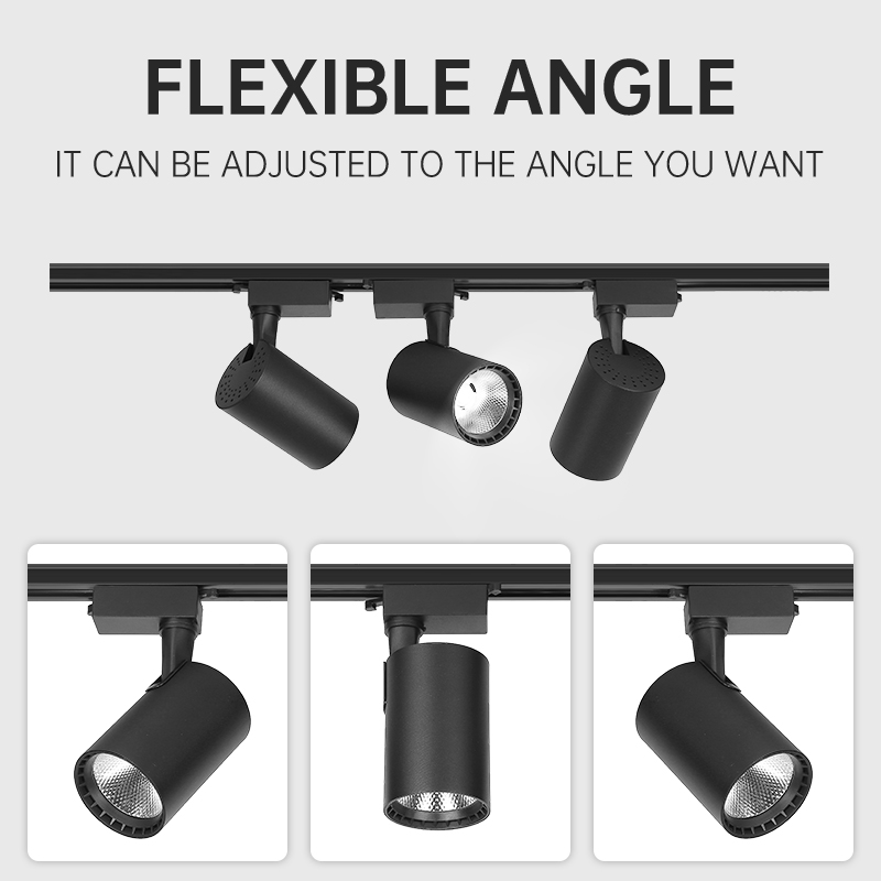 6pcs Tri-color Track Light Set Led Spotlight Dimmable Ceiling Spot Lamp ...