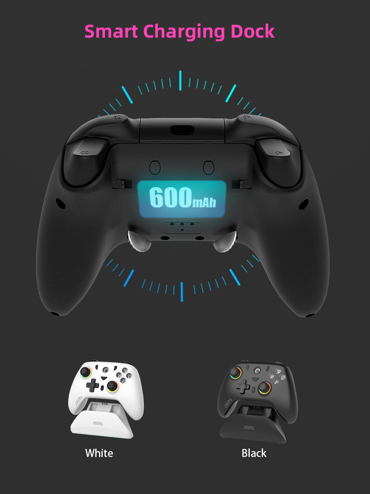 ASRVA A1 Wireless Game Controller, Hall Effect Gaming Controller ...