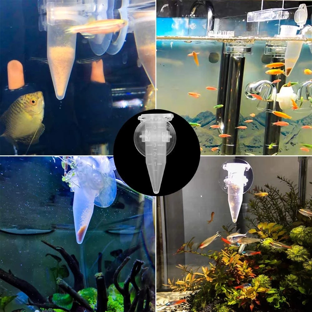 Fish Tank Brine Shrimp Egg Automatic Feeder Tapered Funnel Aquarium ...