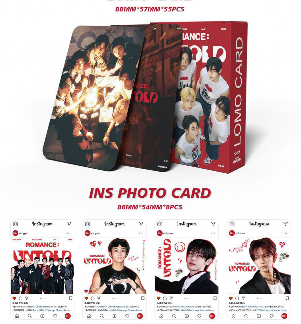 (Enhypen/romance: UNTOLD) Merchandise Keychain Sticker Gift Box Lanyard ...
