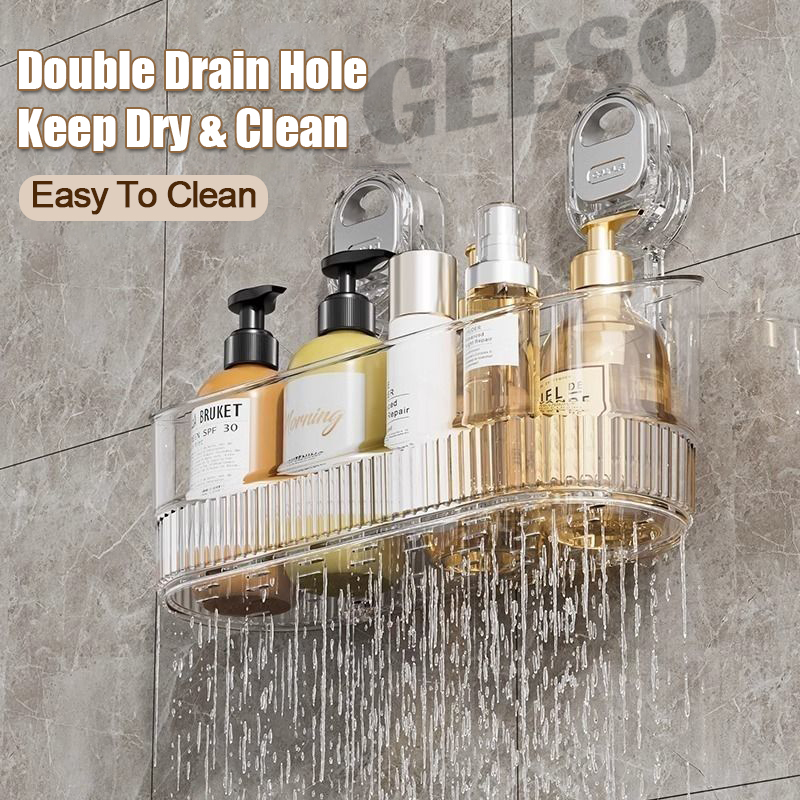 GEESO Bathroom Suction Cup Type Suction Cup Rack Perforated Wall ...
