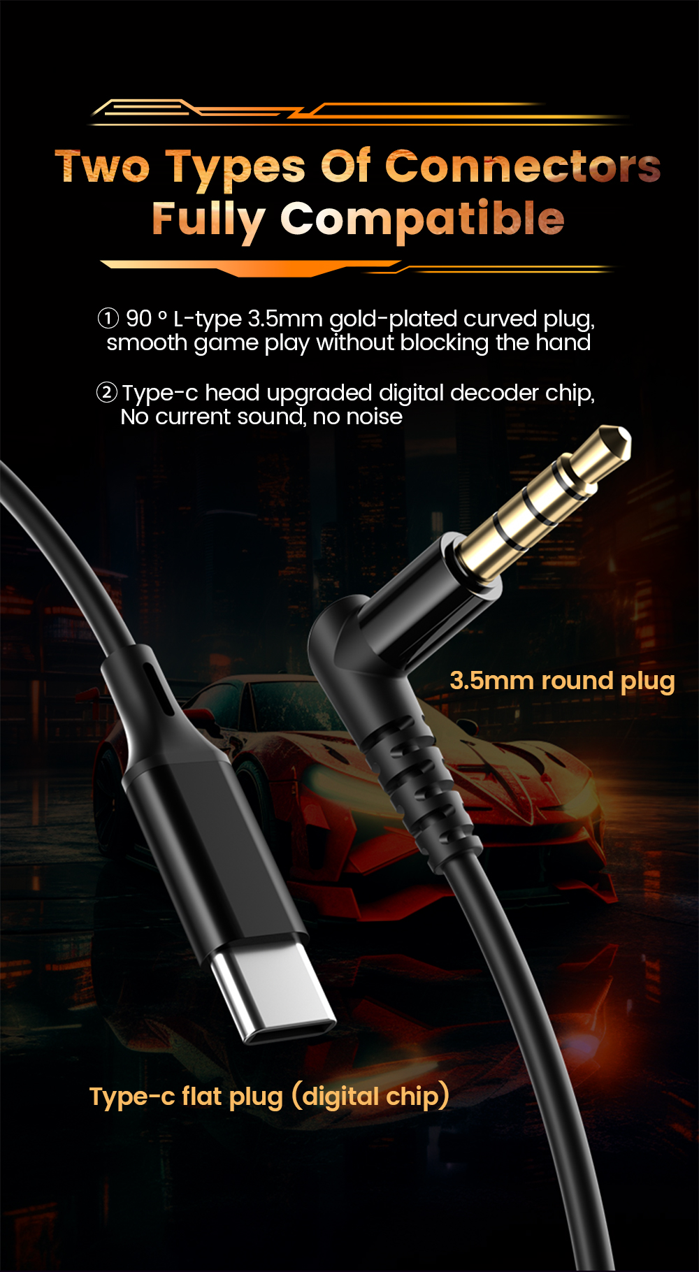 Type-C 3.5mm Wired Earbuds Gaming Earphones HiFi Noise Cancelling Bass ...