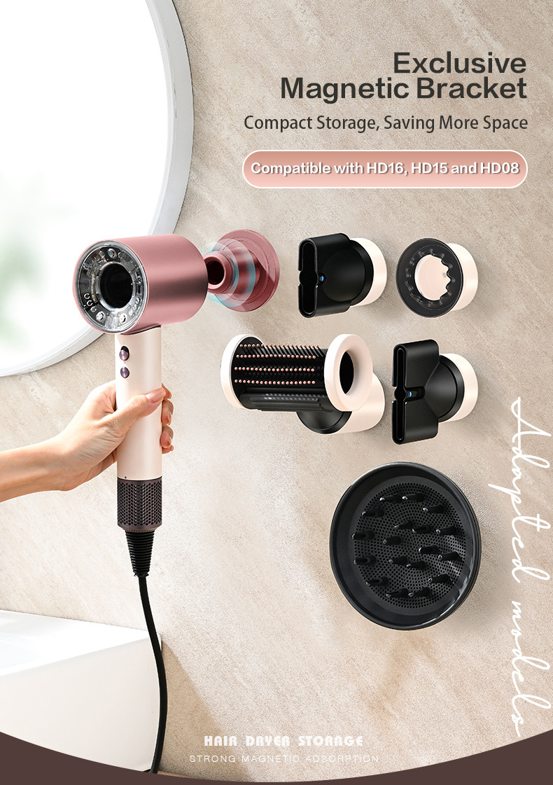 Dyson Hair Dryer Holder For HD16/HD15/HD08 Punch Free Magnetic Wall ...