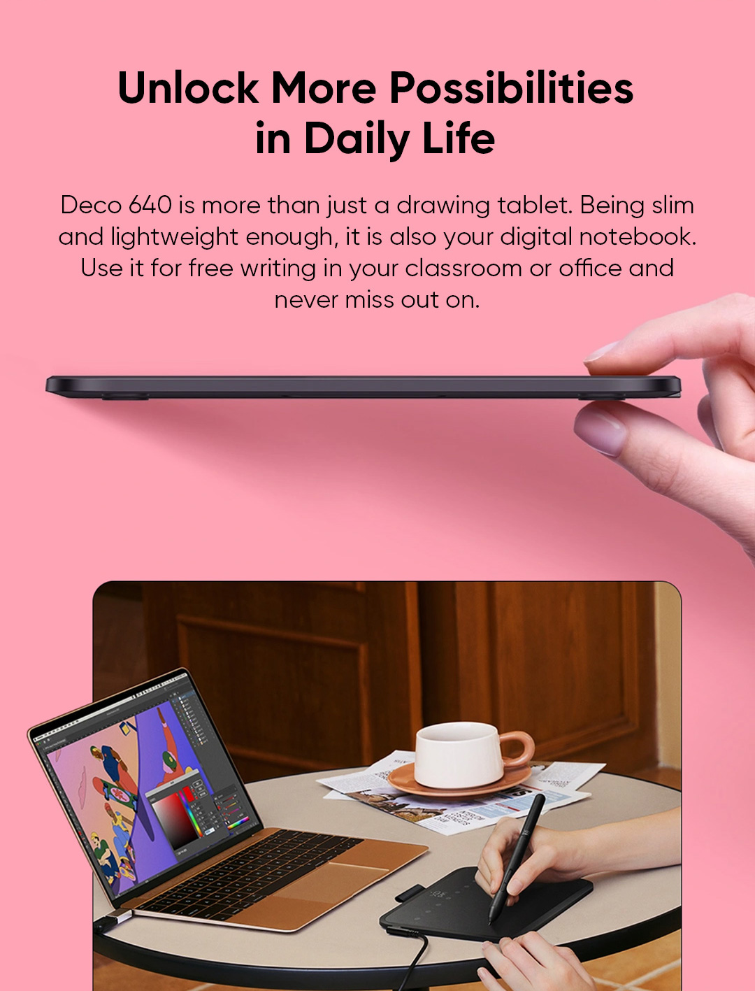 XPPen Deco 640 Pen Tablet Graphics Drawing Tablet Digital Drawing Pad ...