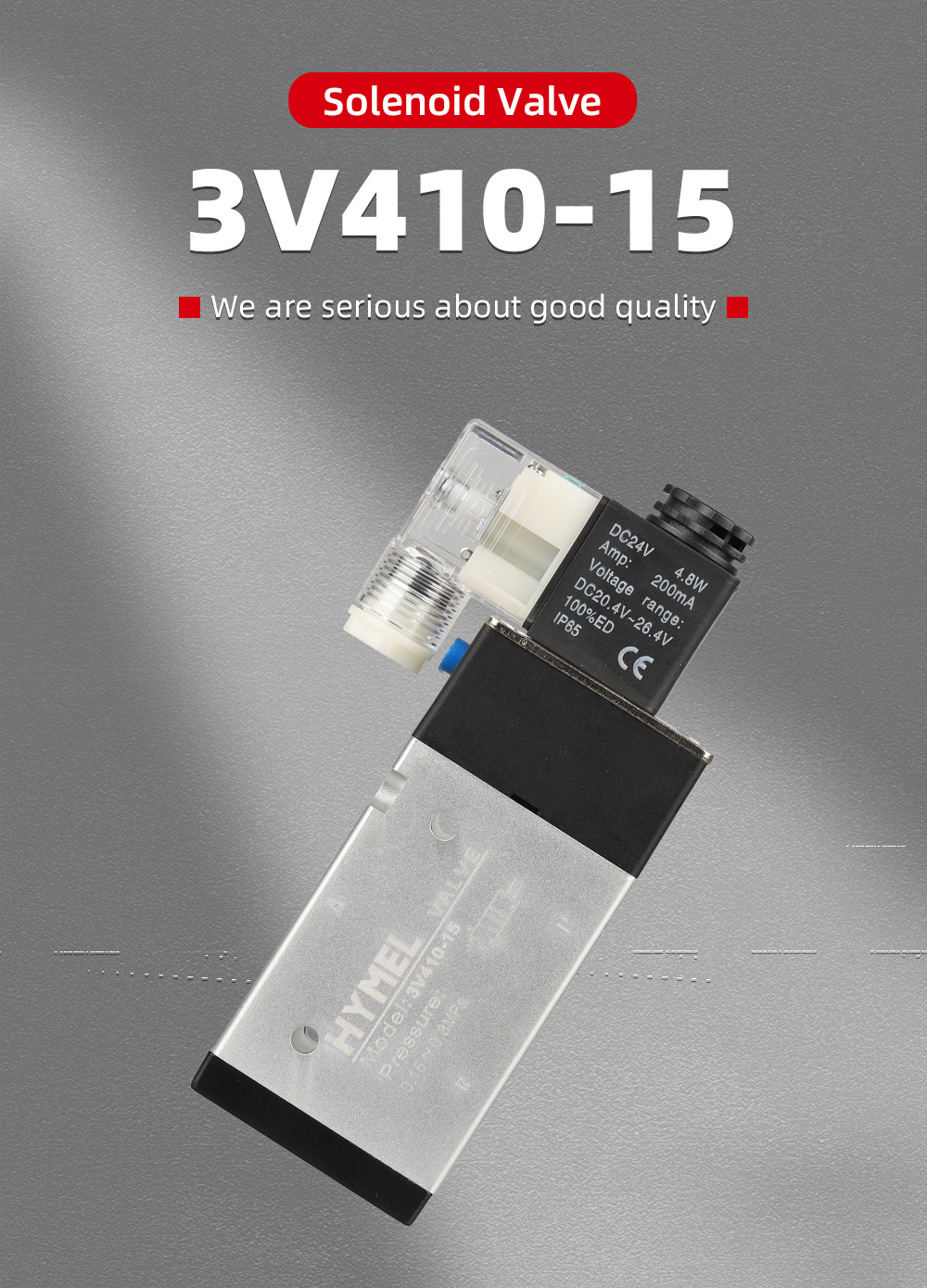 3V410 Series 1/2 G Solenoid Valve Pneumatic Control Valve Single Double ...