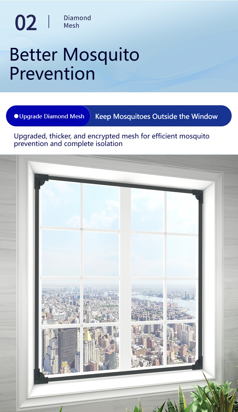 Kyoca (Patented Lock) Magnetic Mosquito Net Adjustable Size Window ...
