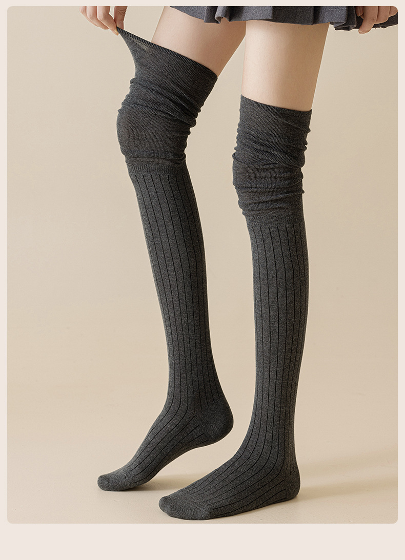 JK Anime Style Slouch Socks - Soft Knee High Cotton Socks for Women ...