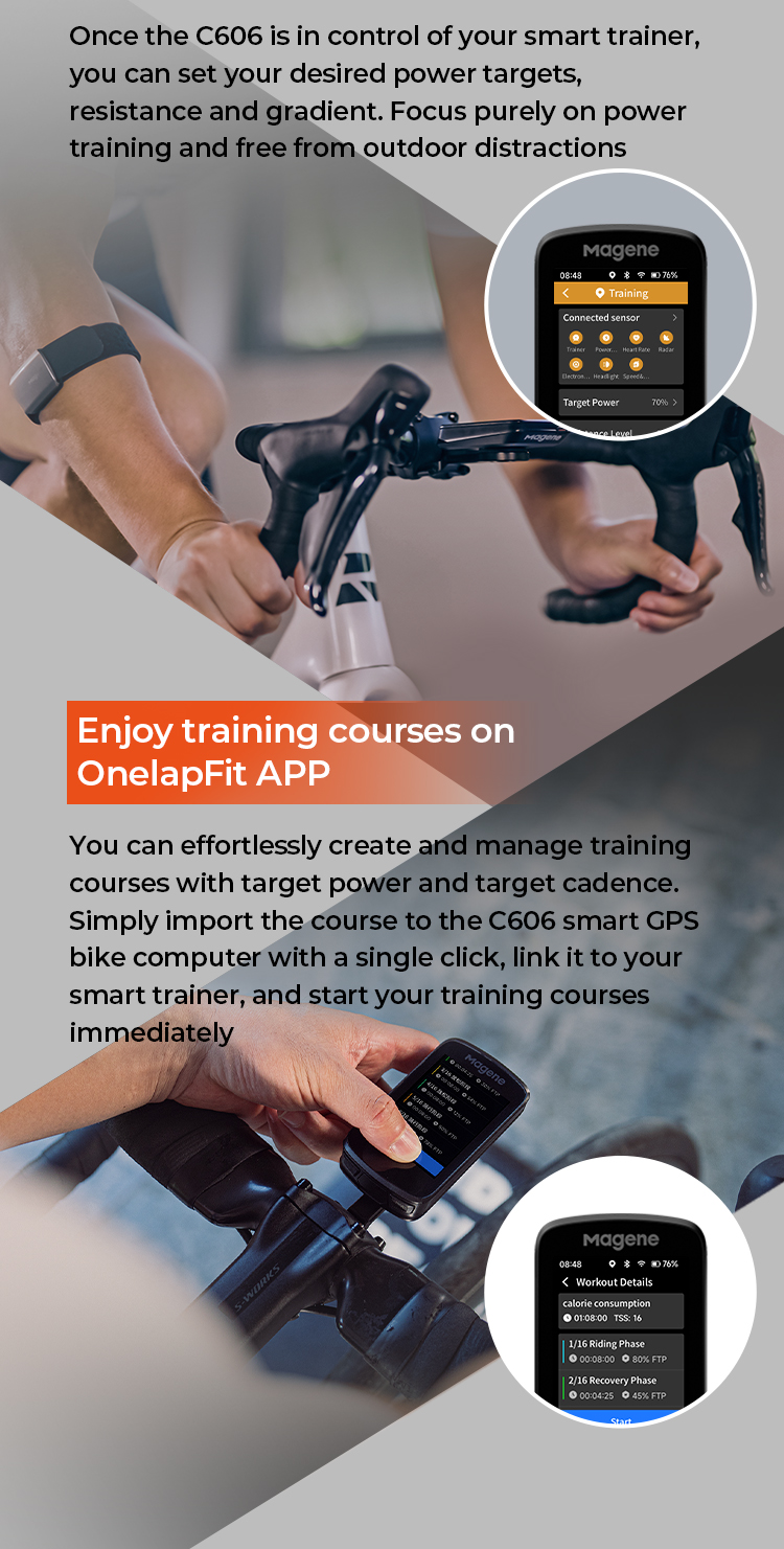 Magene C606 GPS Bike Computer Navigation WiFi Touchscreen Cycle ...