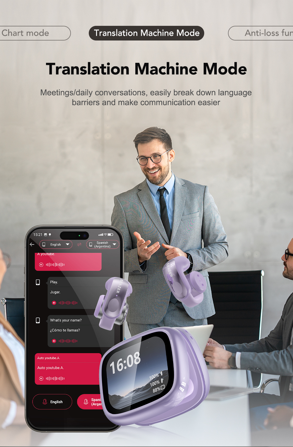 Lenovo ERAZER XF28 Bluetooth 6.0 Al Smart Real-Time Translation ...