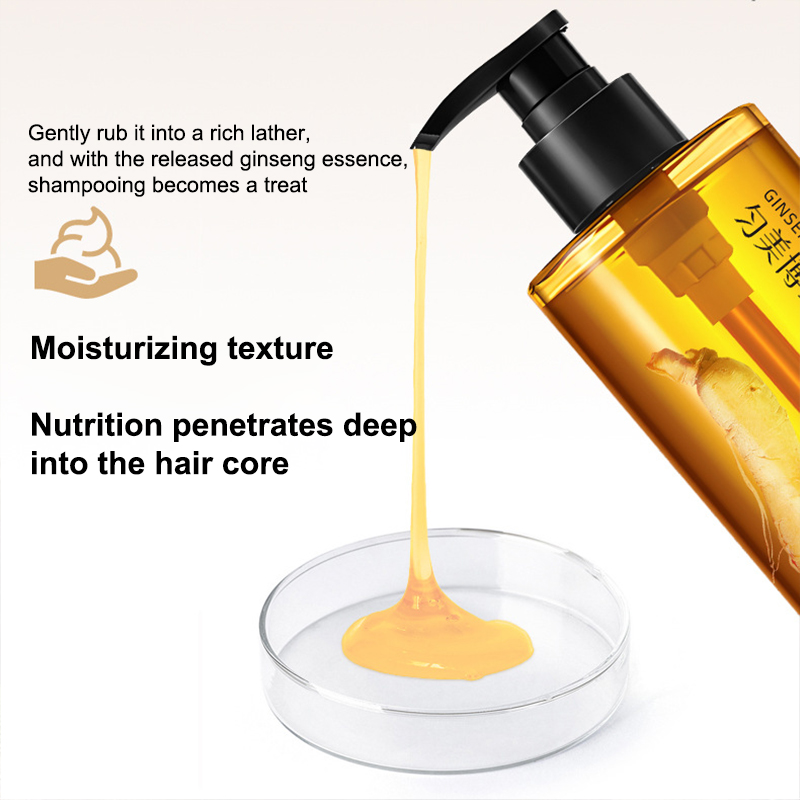 Ginseng and Ganoderma Hair Growth Shampoo 300ml Removes grease and dandruff, makes hair thick ...