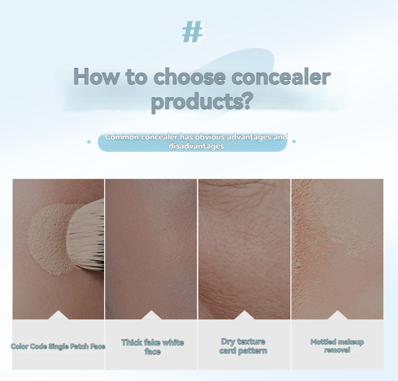 Flawless Tricolor Concealer, Hard To Remove, Brightens Skin, Clear ...