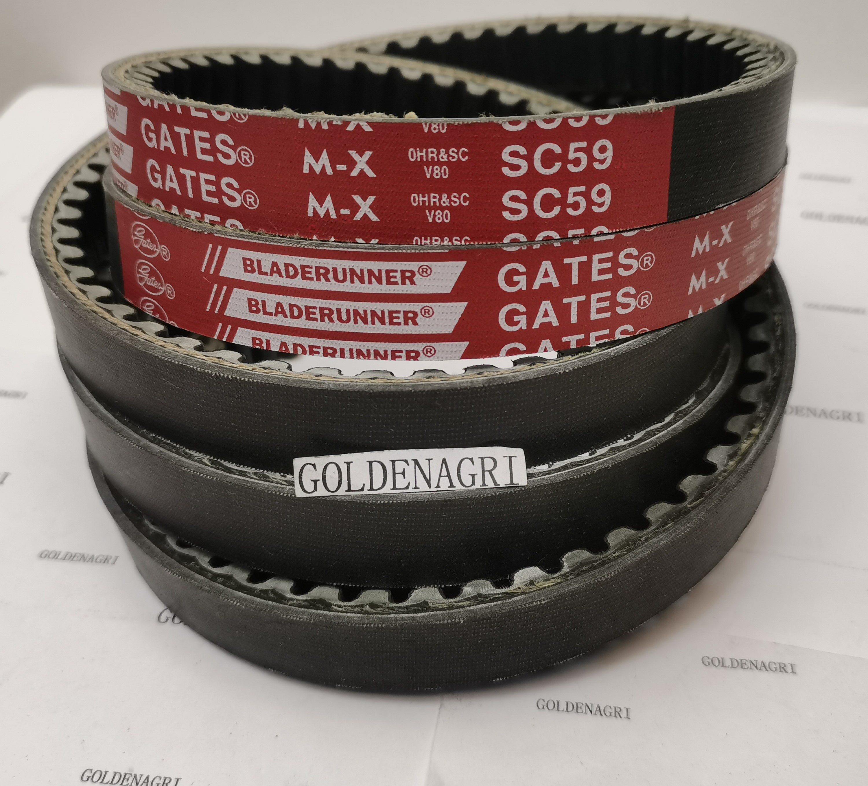 Qty2=2pcs SC59 kubota harvester parts GATES BELT DC70 Thresher Travel ...