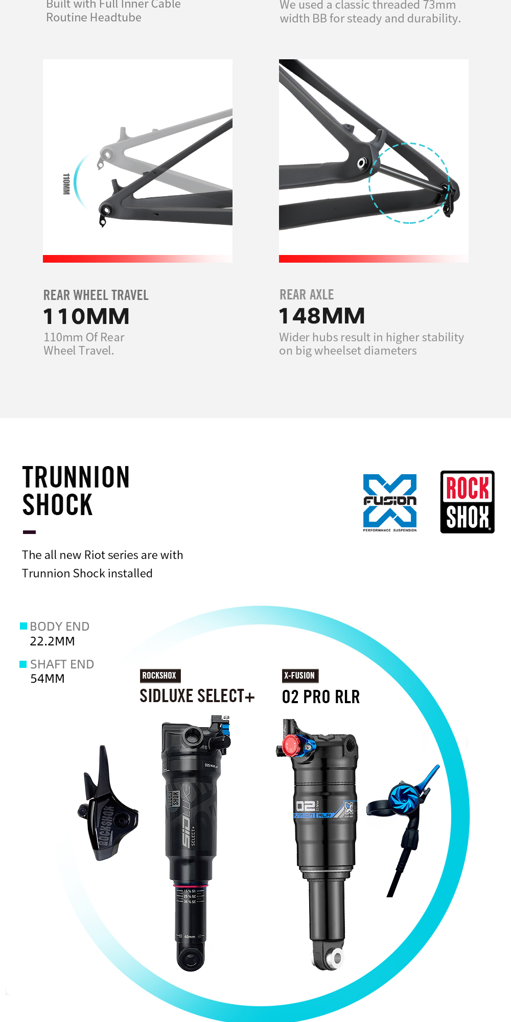 2025 LEXON Mountain Bicycle Frame XC Bike Frame Carbon MTB Bike Full ...