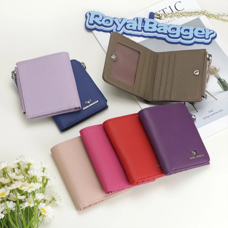 Royal Bagger Short Wallets for Women Fashion Genuine Cow Leather RFID ...