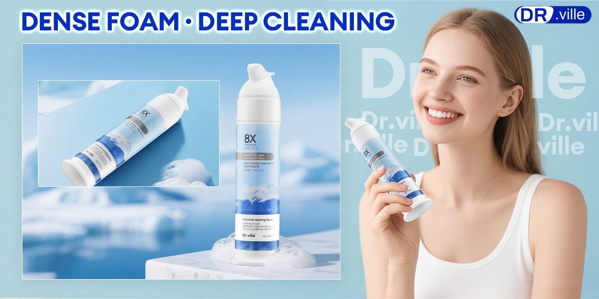 Dr.ville 8X Niacinamide Teeth Whitening Toothpaste Non Fluoride ...