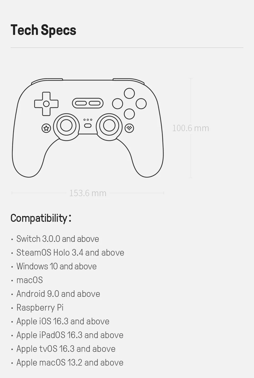 8Bitdo Pro 2 Bluetooth Controller Wireless Hall effect Joystick Gamepad for Apple Switch PC ...