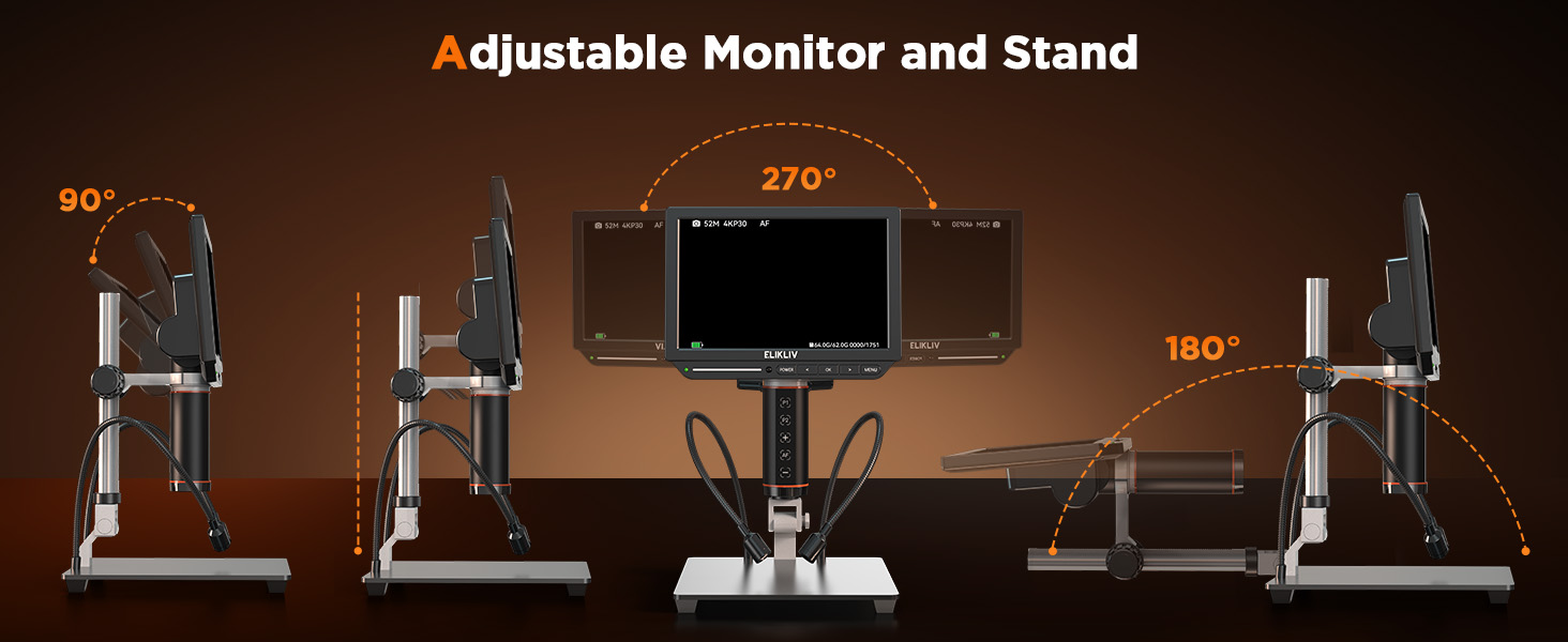 Elikliv Autofocus 4K Digital Microscope EM4K-AF, 52MP Soldering ...